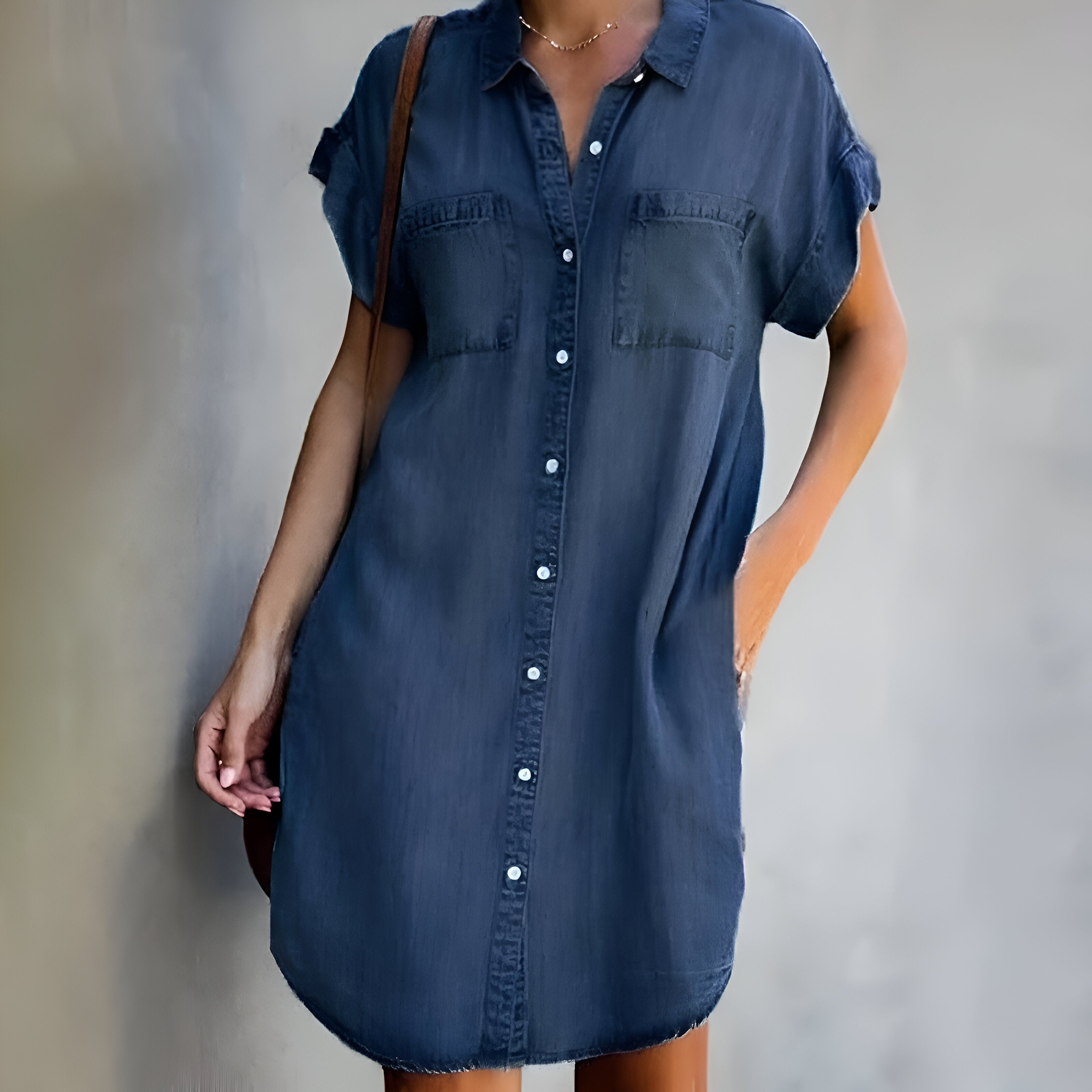 Diane™ | Casual Overhemdjurk met Knopen – Nadia Boutique